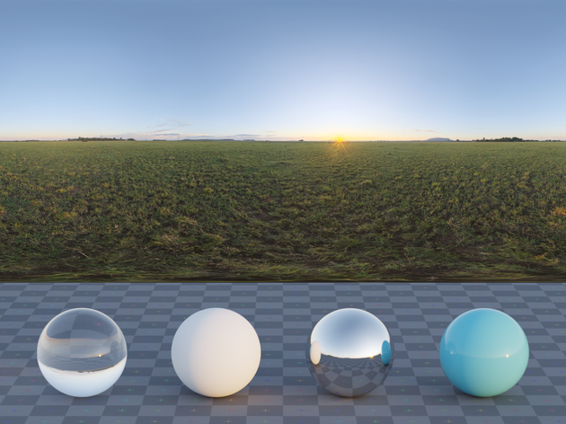 Bloem Field Sunrise HDRI • Poly Haven