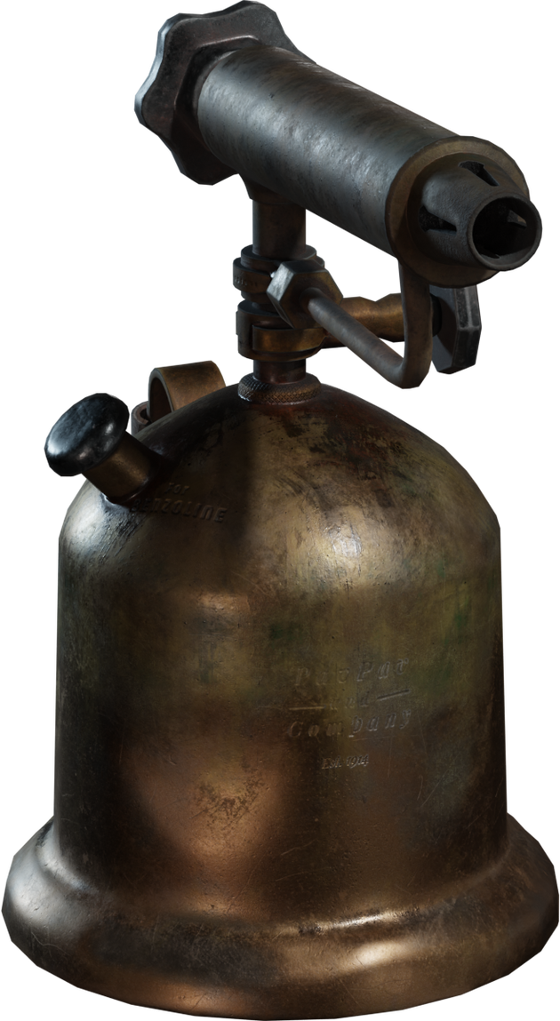 Brass Blowtorch Model • Poly Haven