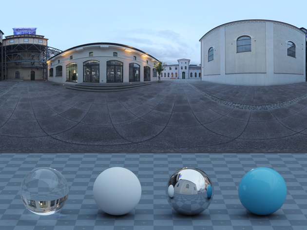 Evening Museum Courtyard HDRI • Poly Haven