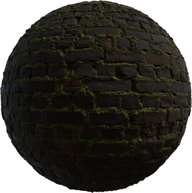 Mossy Brick Texture • Poly Haven