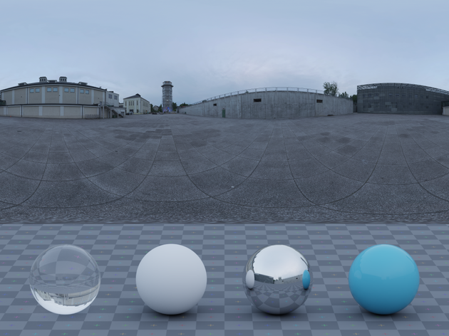 Overcast Industrial Courtyard HDRI • Poly Haven