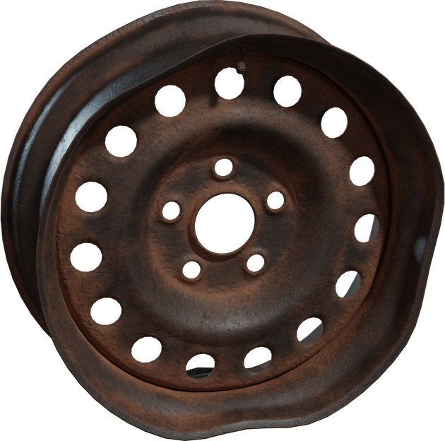 Rusted Wheel Rim 01 Model • Poly Haven