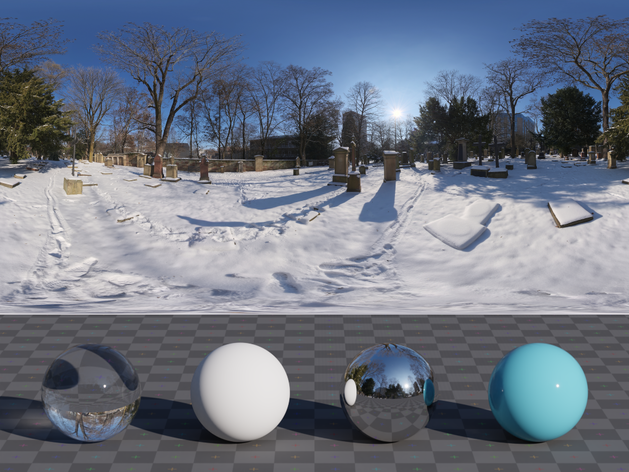 Snowy Cemetery HDRI • Poly Haven