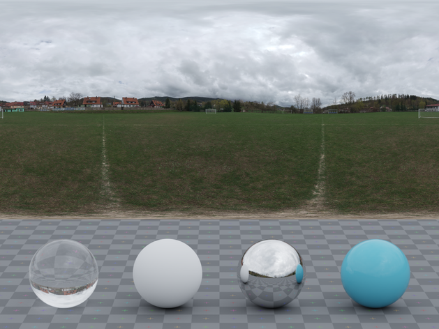 Suburban Football Field HDRI • Poly Haven