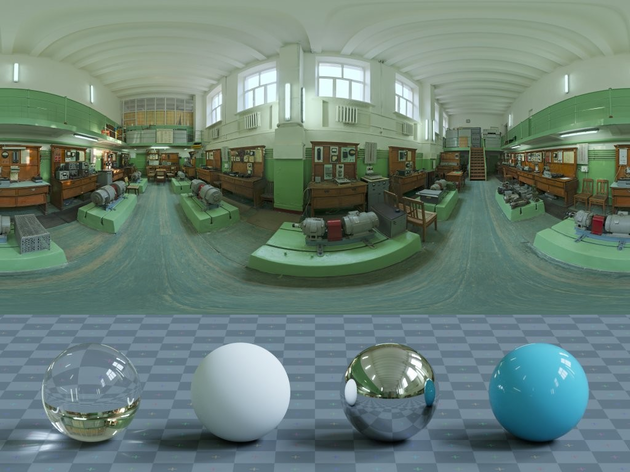 Vintage Measuring Lab HDRI • Poly Haven